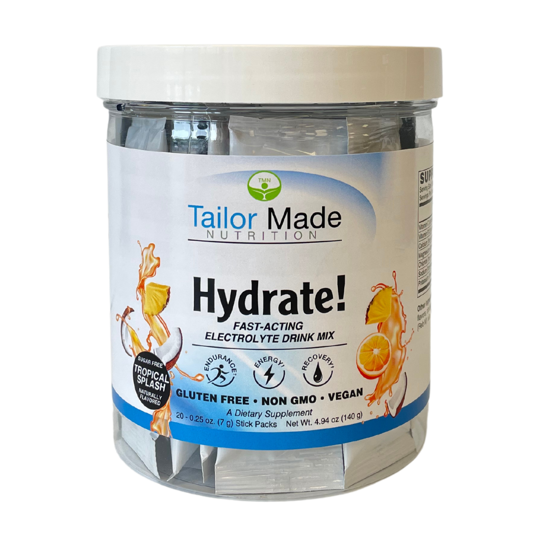 Hydrate Fast Acting Electrolyte Drink Mix 20 Stick Packs – TMN Inc.